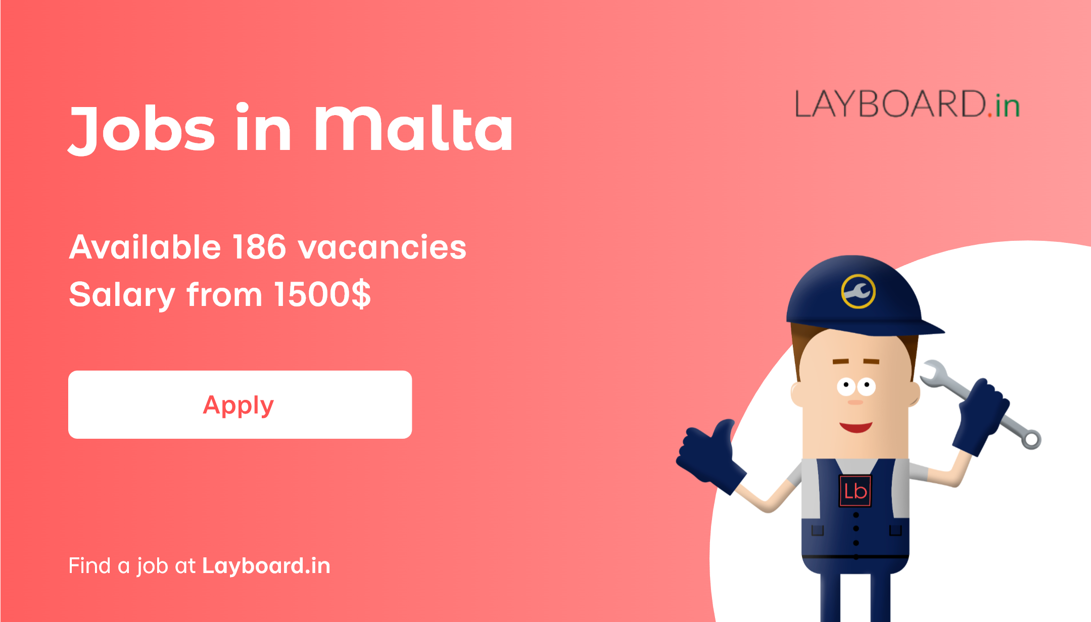 Jobs in Malta - Job Vacancies in Malta from 1500€ - Layboard